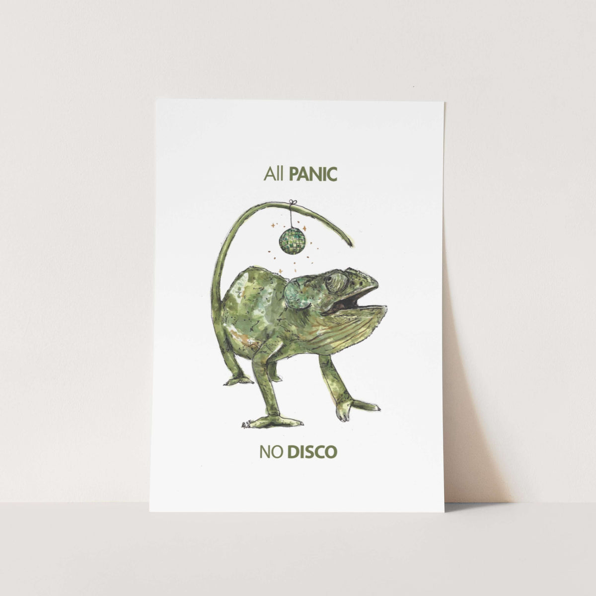 All Panic No Disco With Text Art Print