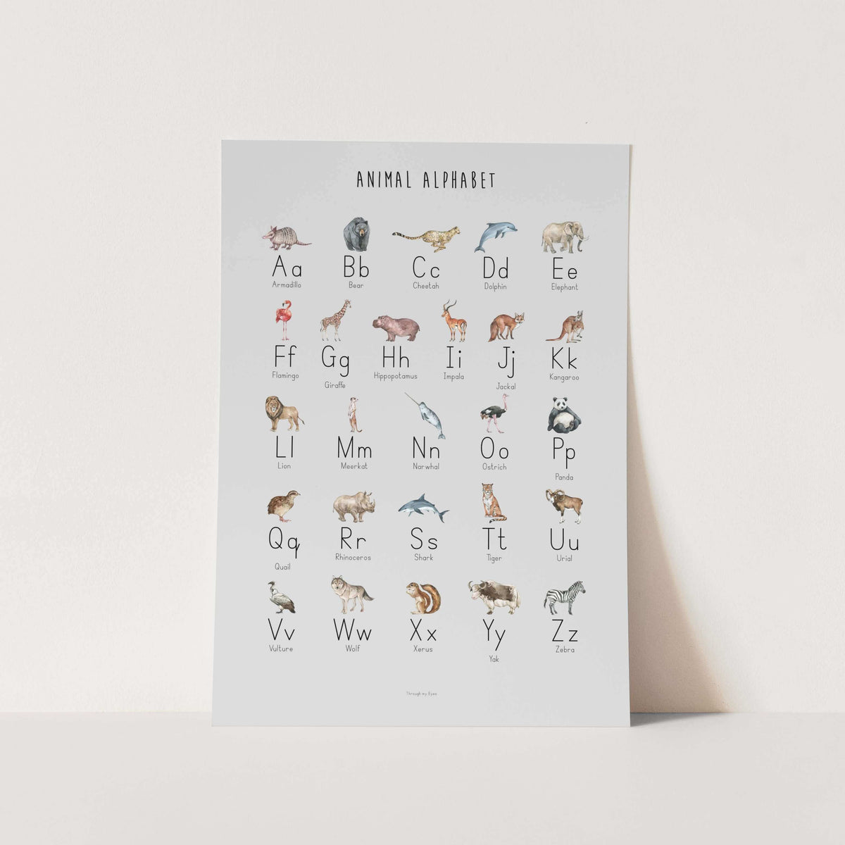 Animal Alphabet Art Print