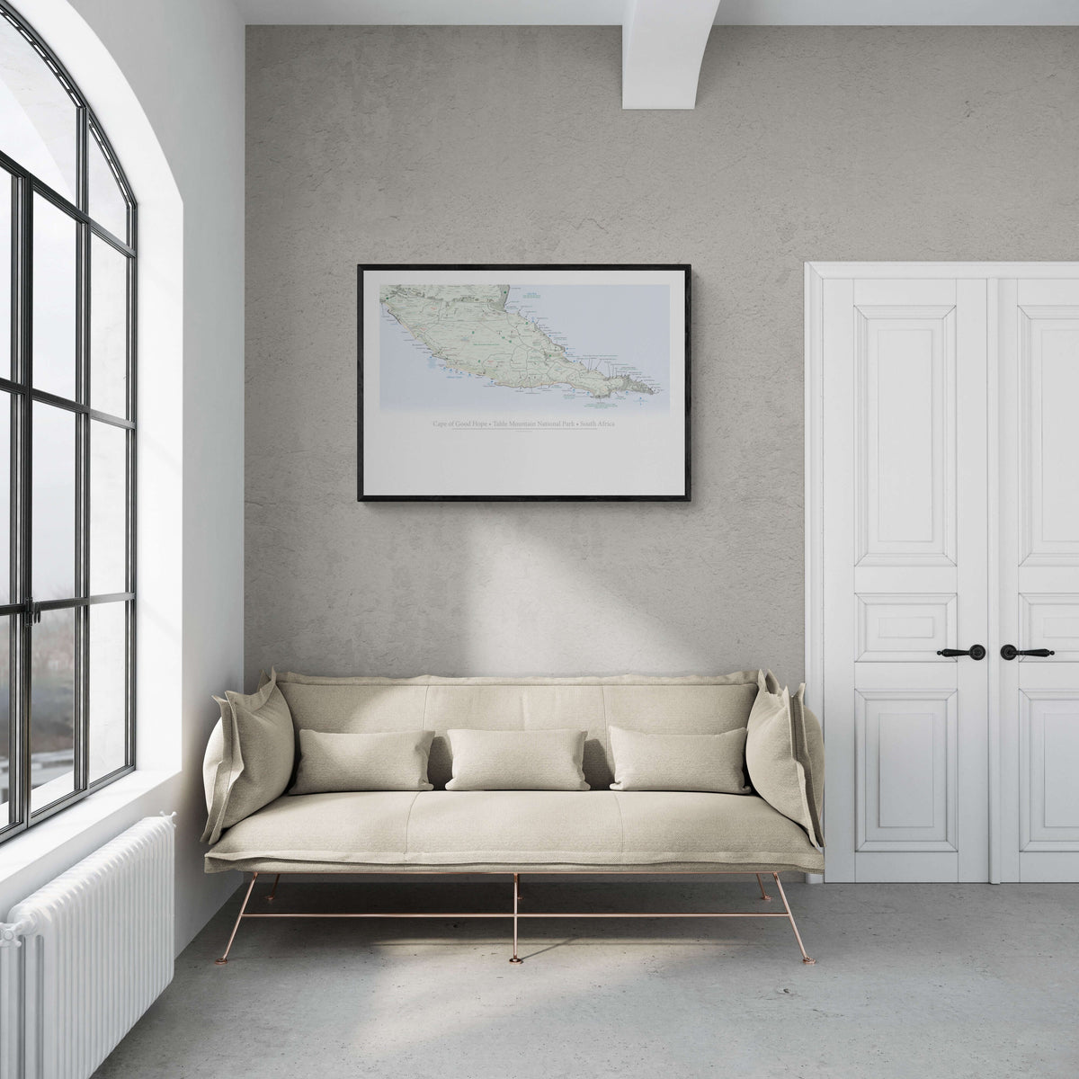 Cape Point Map Art Print