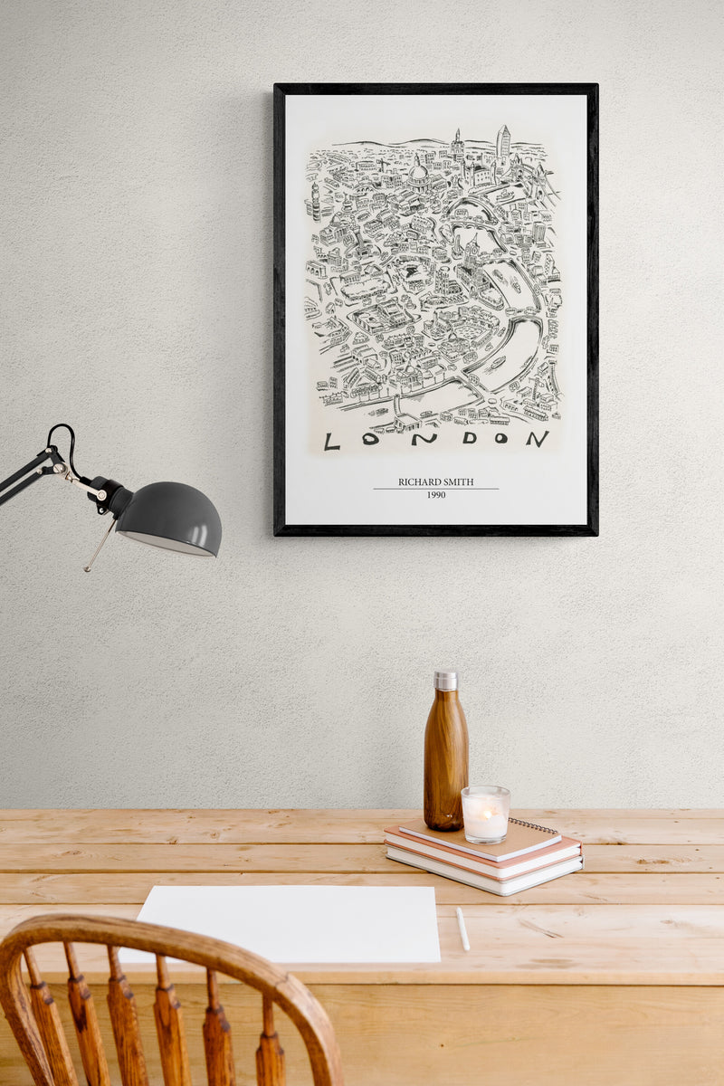 London Illustration Map Art Print