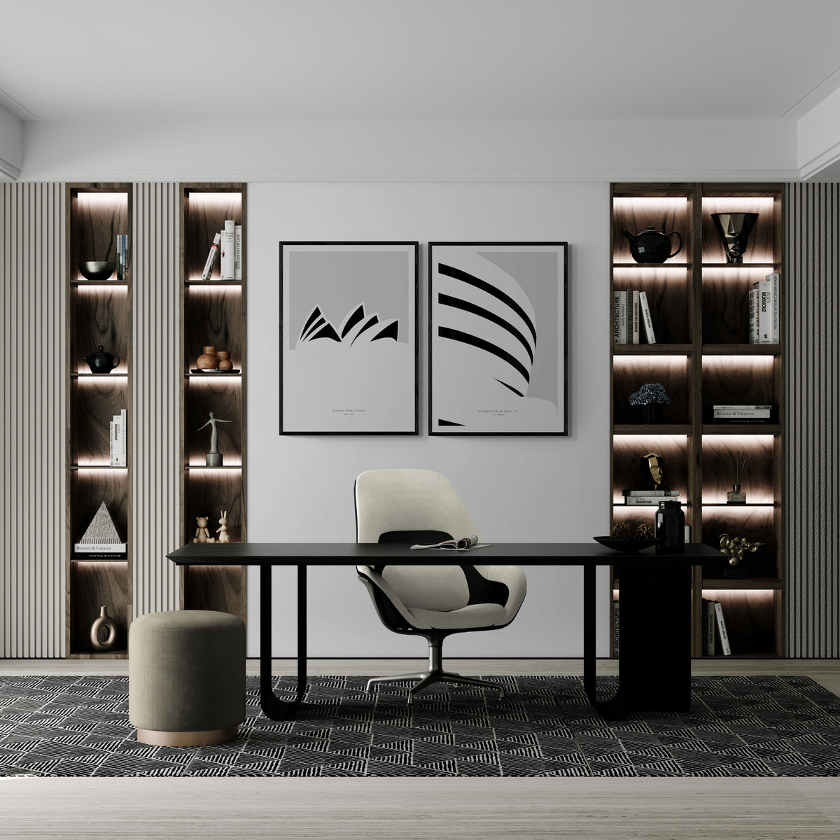 Minimal Guggenheim Museum PFY Art Print