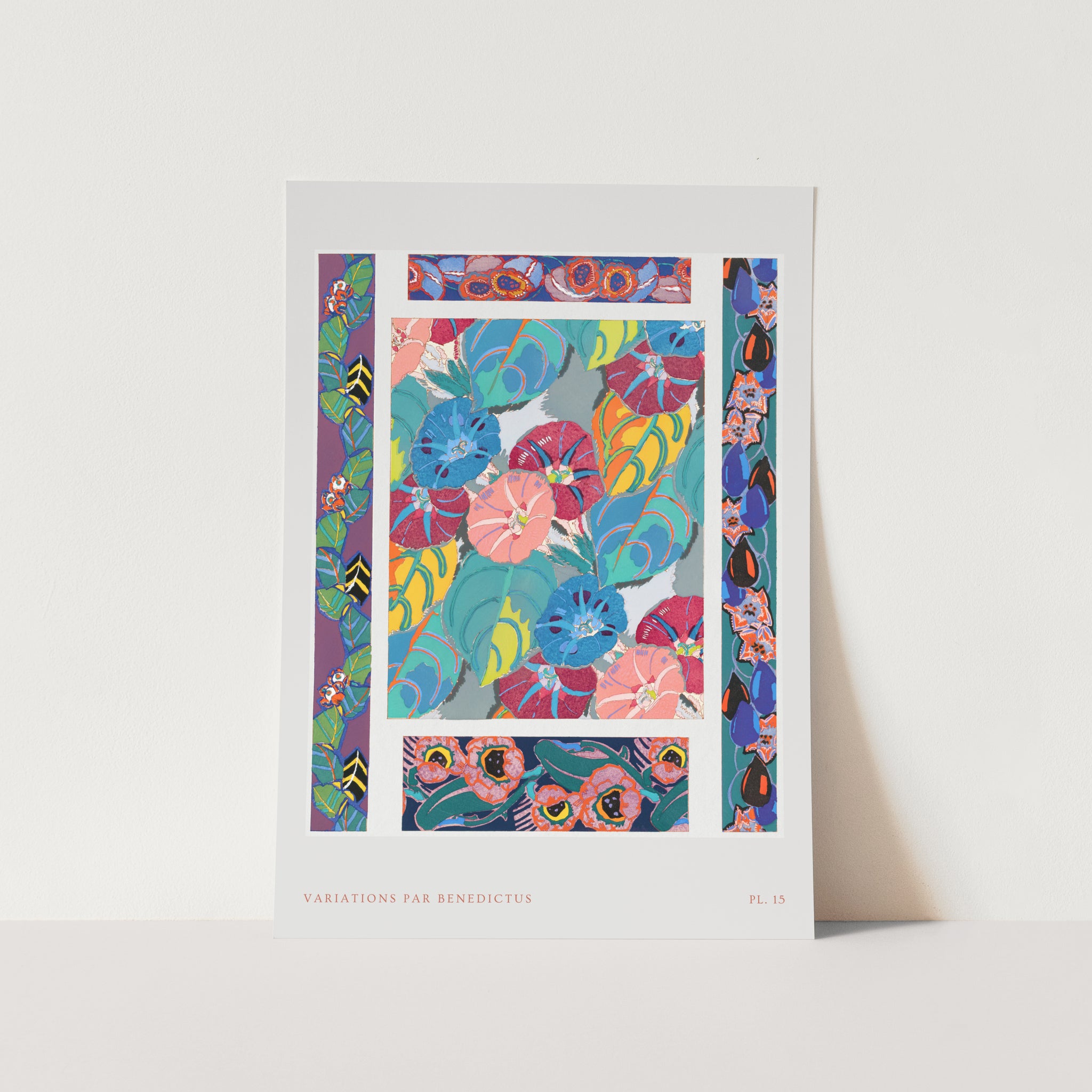 Vintage Floral Motifs - Variations 15 Art Print