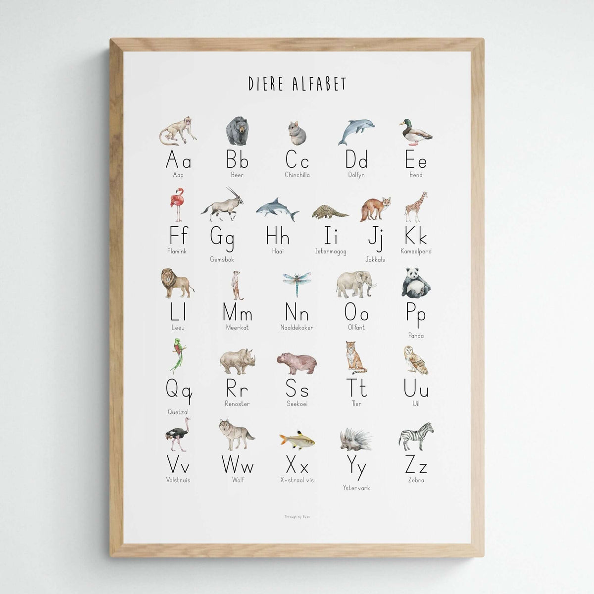 Diere Alfabet Art Print