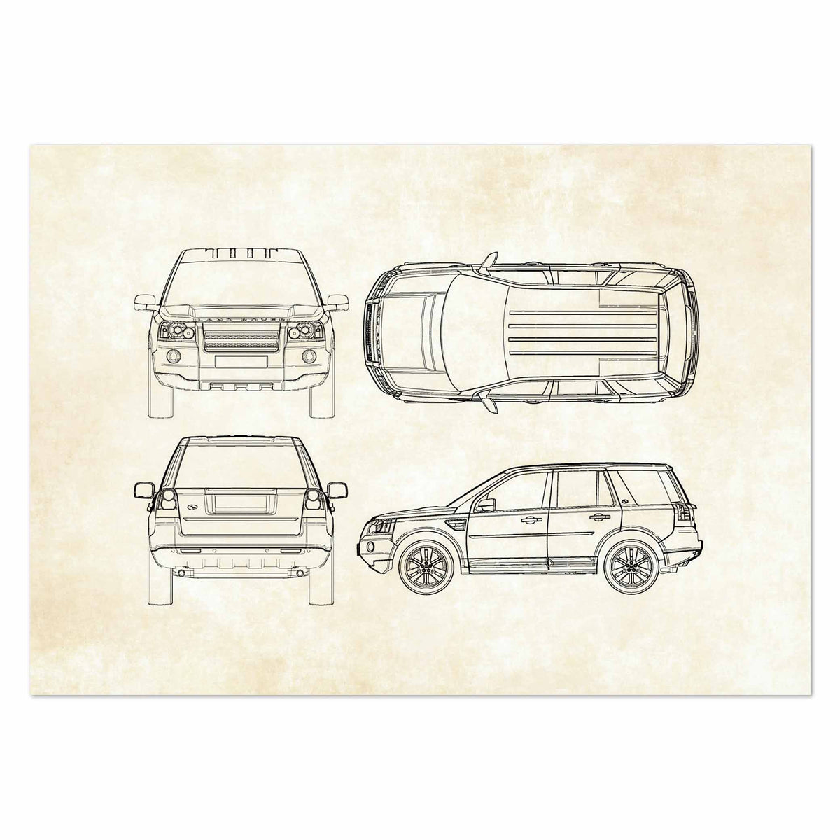Land Rover Freelander 2 Patent Art Print