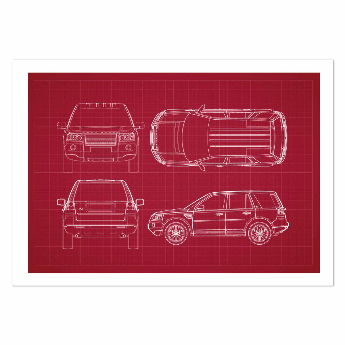 Land Rover Freelander 2 Patent Art Print