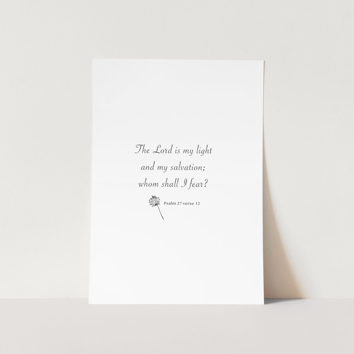 Psalm 27 Verse 12 Text Art Print