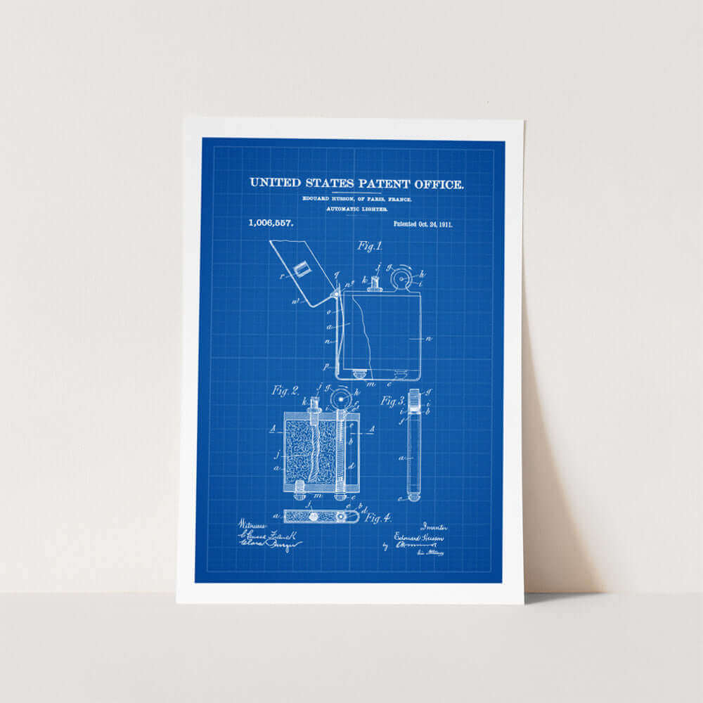 Automatic Lighter Patent Art Print