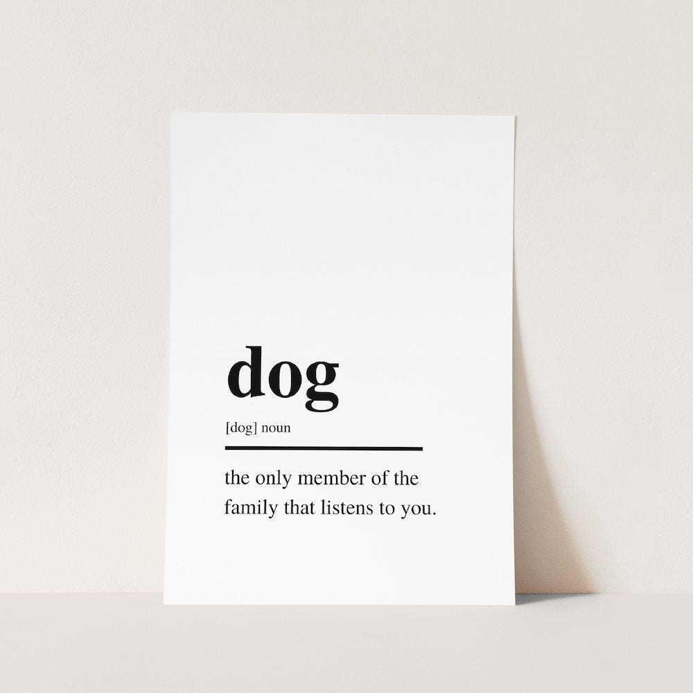 Dog Noun Art Print