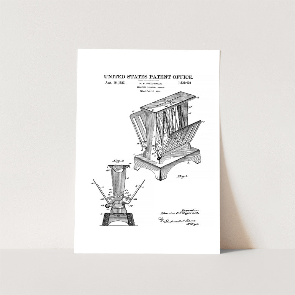 Electric Toaster Patent Art Print