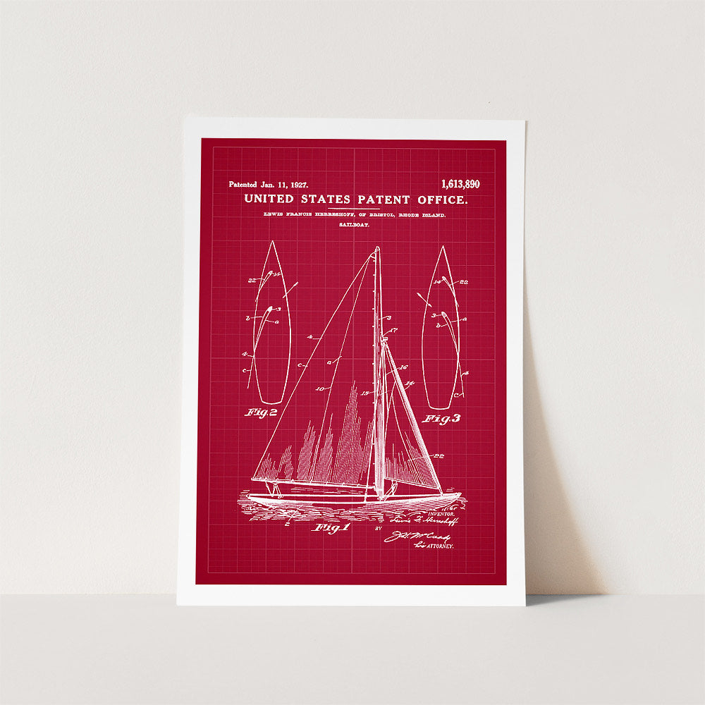 Herreshoff Sailboat Patent Art Print