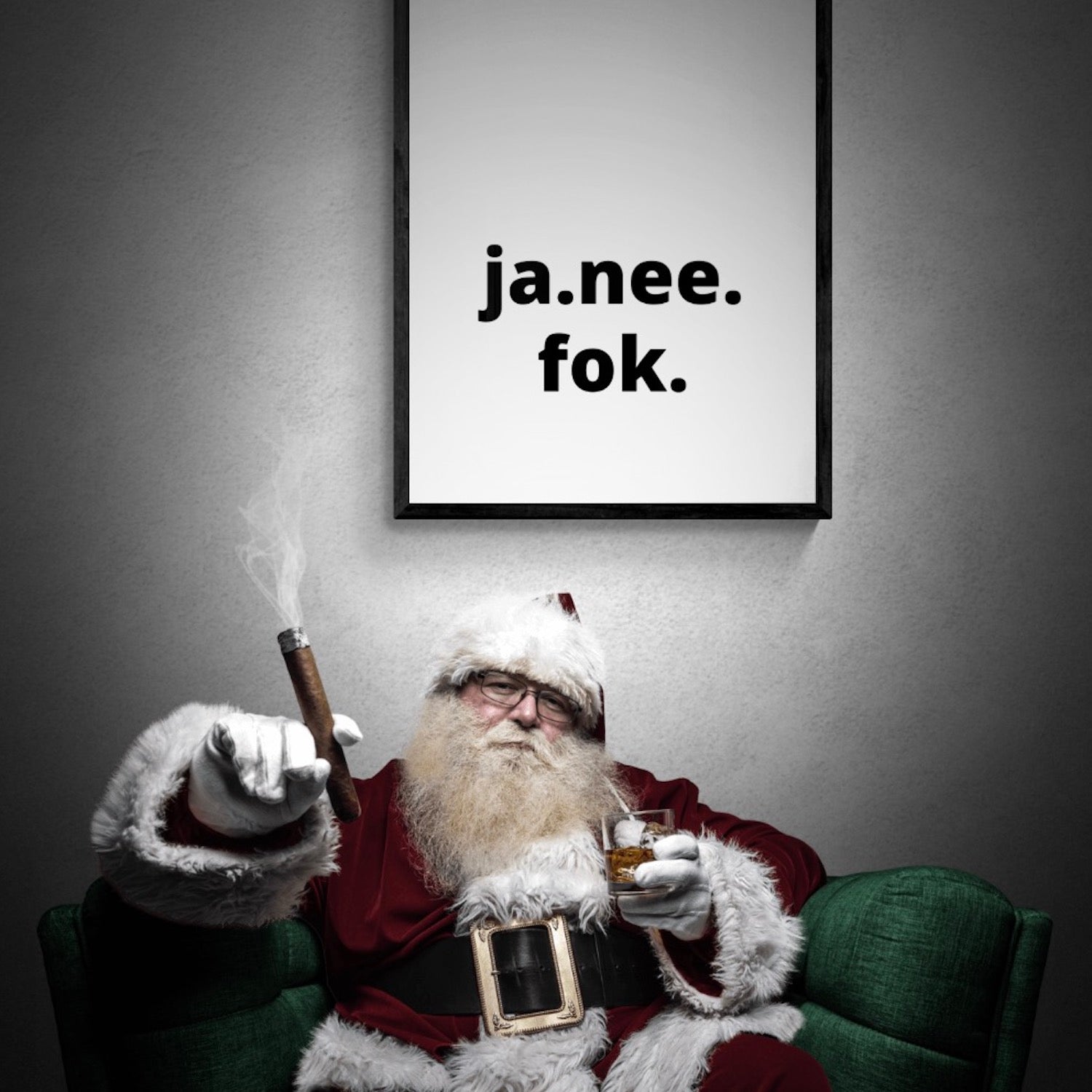 Ja. Nee. Fok. Art Print