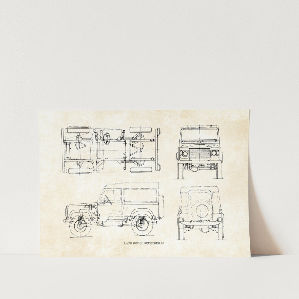 Land Rover Defender Patent Print
