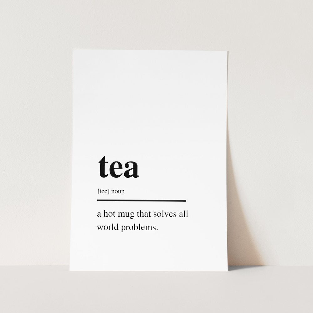 Tea Noun Art Print